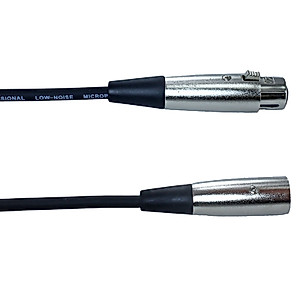 MCSPROAUDIO 2 Pack 100 Foot Male to Female 3 Pin XLR Microphone Audio Cables