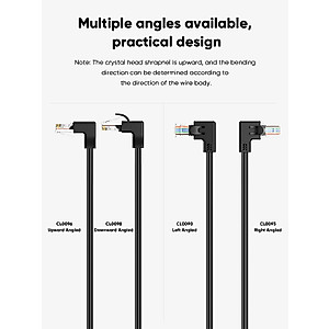 CableCreation CAT6 Ethernet Patch Cable RJ45 LAN Cable Gigabit Network Cord 90 Degree Downward Angled,Bandwidth up to 250MHz 1Gbps for PC, Router, Modem, Printer, Xbox, PS4, PS3-10 Feet,Black