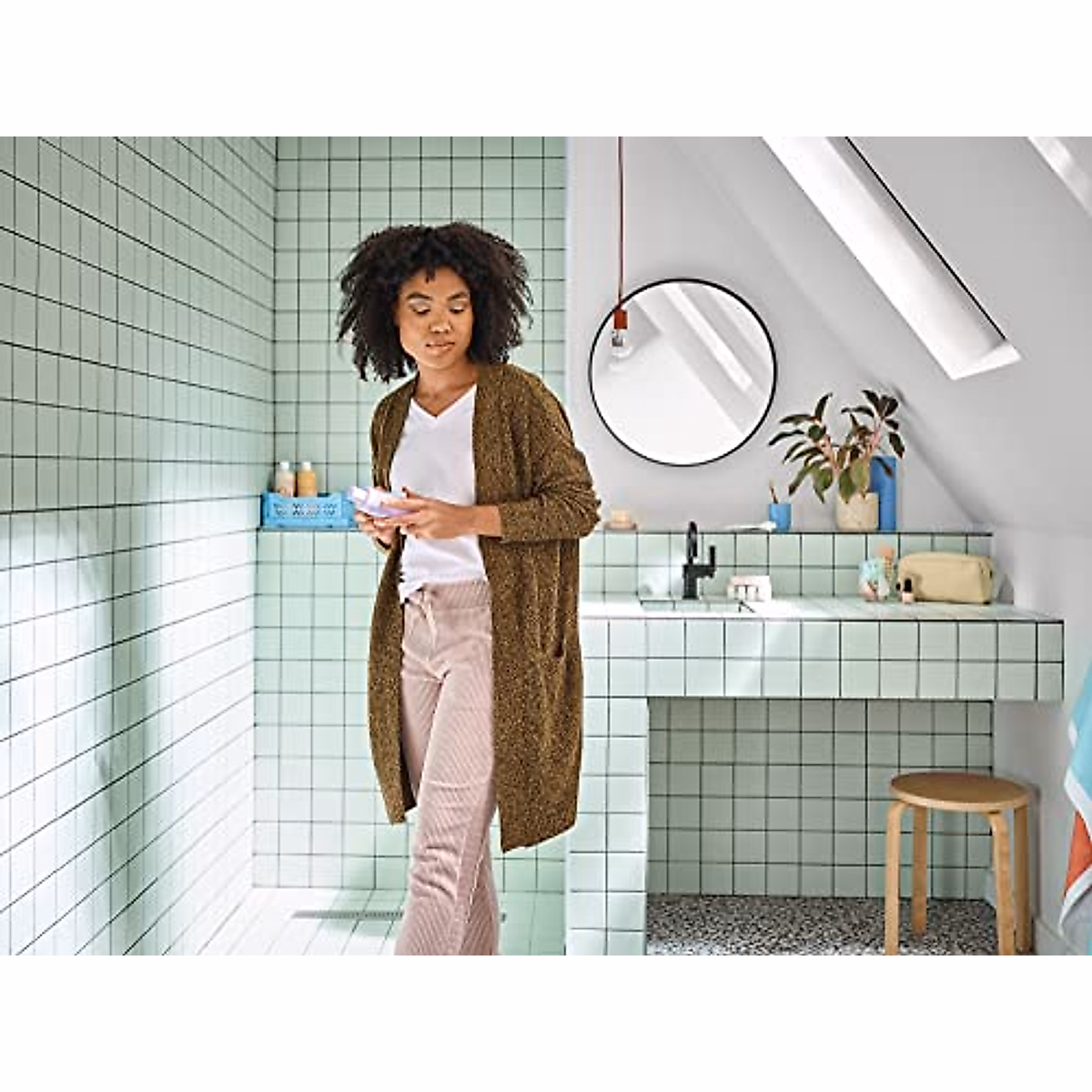 Moen 6221BL CIA Collection Single Handle Bathroom Sink Faucet, Matte Black