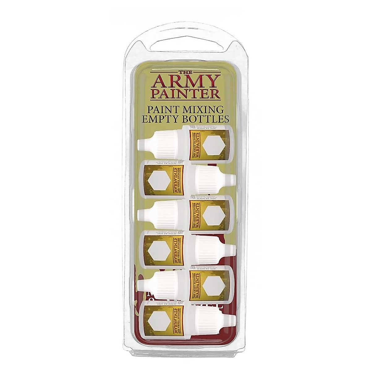 The Army Painter Paint Mixing Empty Dropper Bottles-12 ml, Pack of 6 Bottles with Dropper-Plastic Dropper Bottles for Acrylic Paint-Empty Plastic Bottle with Dropper Top- Small Applicator Paint Bottle