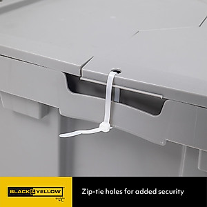 CX 26-Gallon Heavy Duty Tough Storage Container with Flip Lid, (15.3”H x 19.2”W x 28.4”D), Weather-Resistant Design and Stackable Organization Tote [3 Pack]