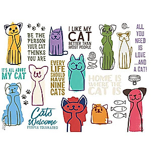 Tervis Plastic Made in USA Double Walled Cat Sayings Insulated Tumbler Cup Keeps Drinks Cold & Hot, 24oz, Clear