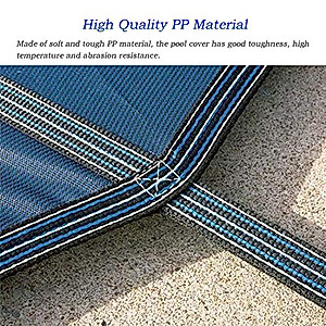 YXX- Outdoor Garden In-Ground Swimming Pools Winter Safety Cover, Blue, Prevent Debris & Leaves, Easy Installation, Includes All Needed Hardware (Size : 5×5m/16.4×16.4ft)