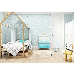 Skyscraper Cartoon Shape Soft Rubber Knobs for Kids Girls Boys Cabinet Handle pulls Drawer Knobs for Kids Room Cabinets Closets Toy Organizer Box Bookcase 6pcs/Set (Cloud, White)