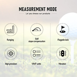 AquilaPro G4Pro Golf Rangefinder with Slope, Slope Switch for Golf Tournament Legal, 650 Yards Max Distance Range, 0.5 Yard Accuracy, 6X Magnification, Flagpole Lock with Pulse Vibration…