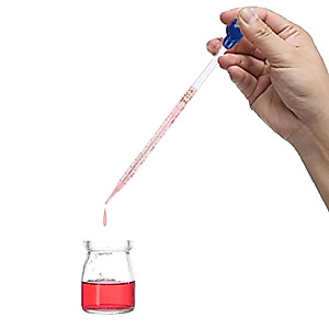 3ml Glass Graduated Pipette Dropper with Clear Rubber Cap Glass Dropper Pipette 5 Pcs