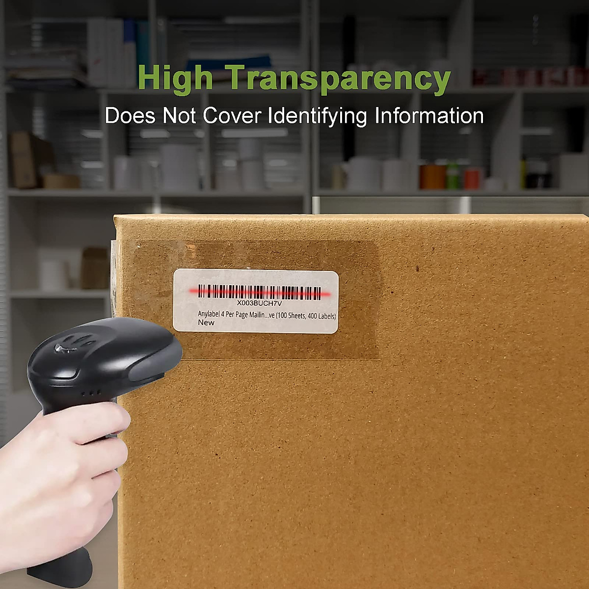 Anylabel Clear Packing Tape, 1.88" x 54.6 Yards, 6 Rolls, 3" Core, for Moving, Sealing, Packaging, Shipping, Storage, Packaging Tape Refills for Dispenser