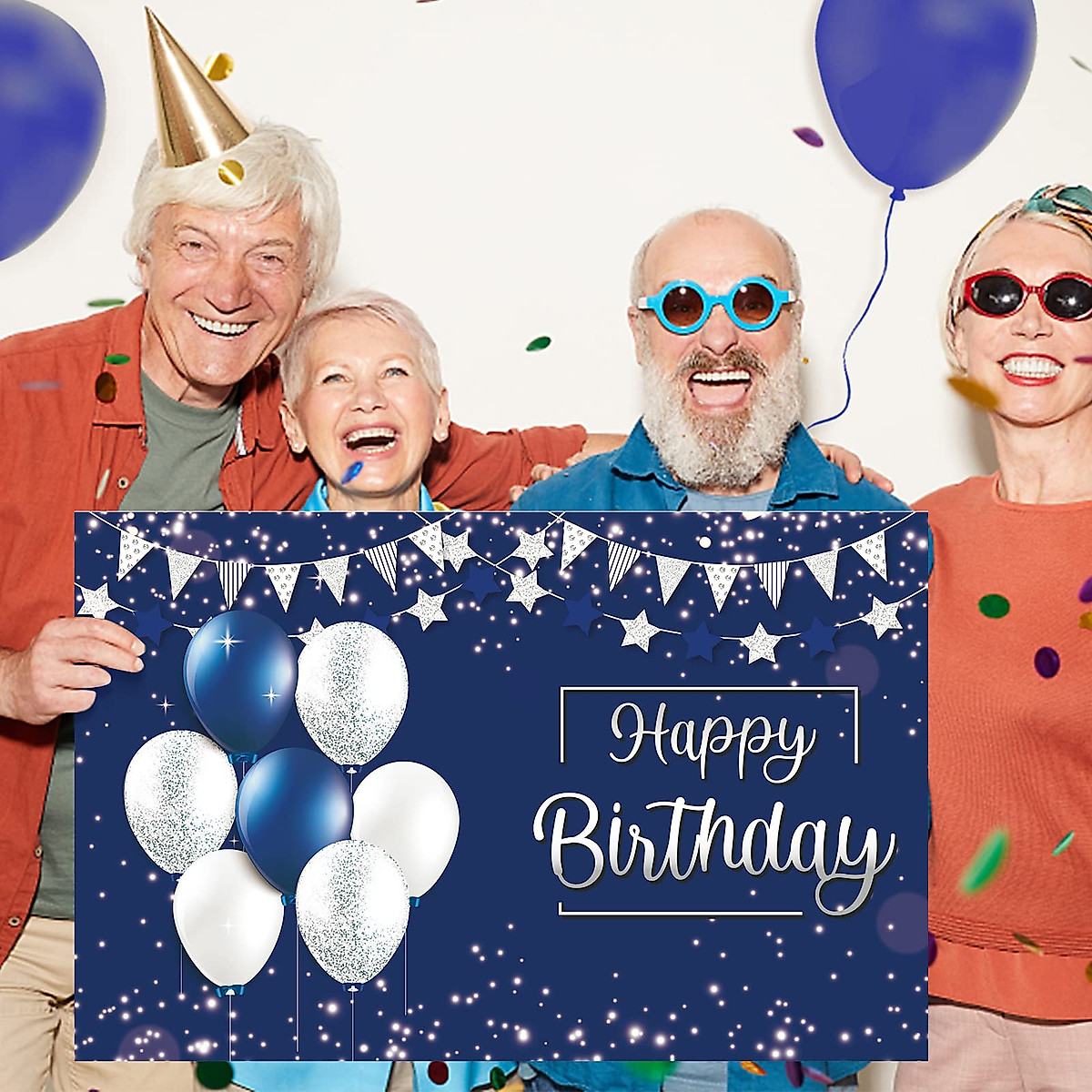 SULICRE Jumbo Birthday Card, 22 x 14 Inch Extra Large Greeting Card for Women Men Boss, Happy Birthday Giant Guest Book, Oversize Birthday Party Signs Decorations Supplies