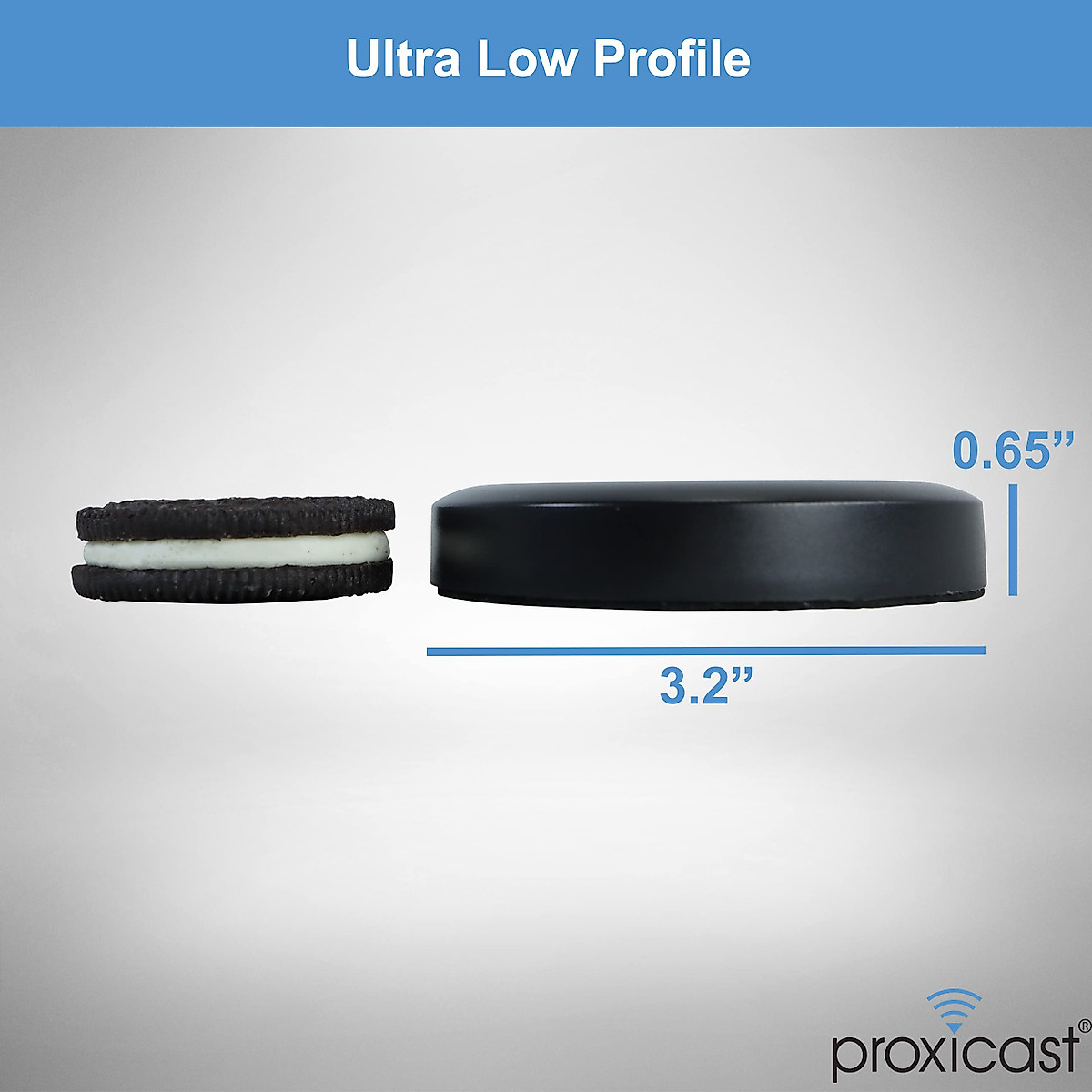 Proxicast Ultra Low Profile Indoor/Outdoor Omni Directional MIMO WiFi Antenna - Dual Band/Triple Band 2.4/5.8/6 GHz WiFi Puck - Through Hole Screw Mount - 3 ft Coax Lead w/RP-SMA (ANT-132-S02)