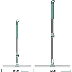 Retractable Silicone Floor Scraper Bathroom Wiper 52cmsiliconescrape, 35cmsiliconegroundscrape, Silicone Floor Squeegee, Silicone Bathroom Wiper Broom (52 cm)
