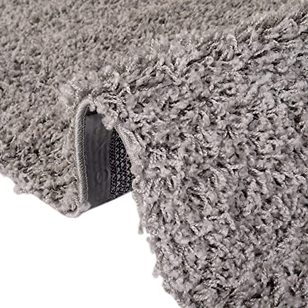 Rugs.com - Über Cozy Solid Shag Collection Rug – Cloud Gray Shag Rug Perfect for Bedrooms, Dining Rooms, Living Rooms, 5 x 8 Feet