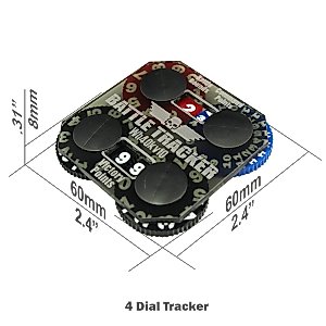 LITKO Battle Tracker | Victory Points | Turn | Command Points | Objective | Battle Points | Tracker | Compatible with Warhammer 40K 10th Edition and Age of Sigmar
