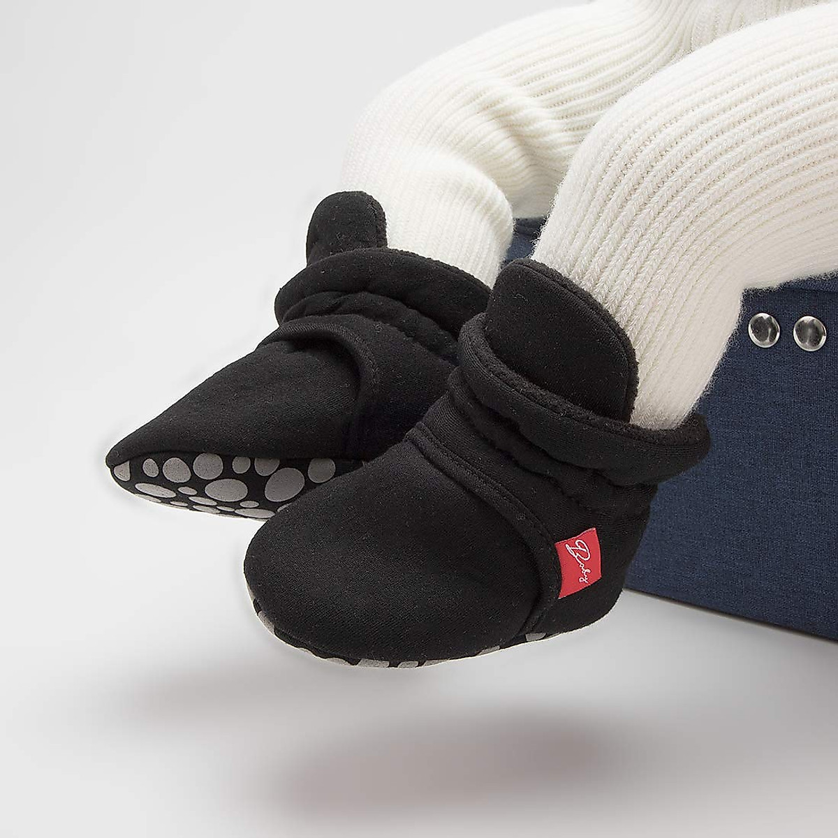 Babelvit Newborn Baby Boy Girl Soft Fleece Booties Stay On Infant Slippers Socks Shoe Non Skid Gripper Toddler First Walkers Winter Ankle Crib Shoes