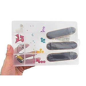Nuoyi DIY Fingerboard Toy with Nuts Trucks Tool Kit Basic Bearing Wheels Obstacles All Packaged in Plastic Box