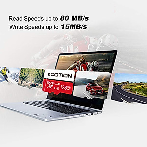 KOOTION 128GB Micro SD Cards 5-Pack, Class 10 MicroSDXC Flash Memory Card, Full HD Video Recording, UHS-I TF Card for Security Camera/Smartphone/Tablet/Drone/PC, C10, U1 (5Pack)
