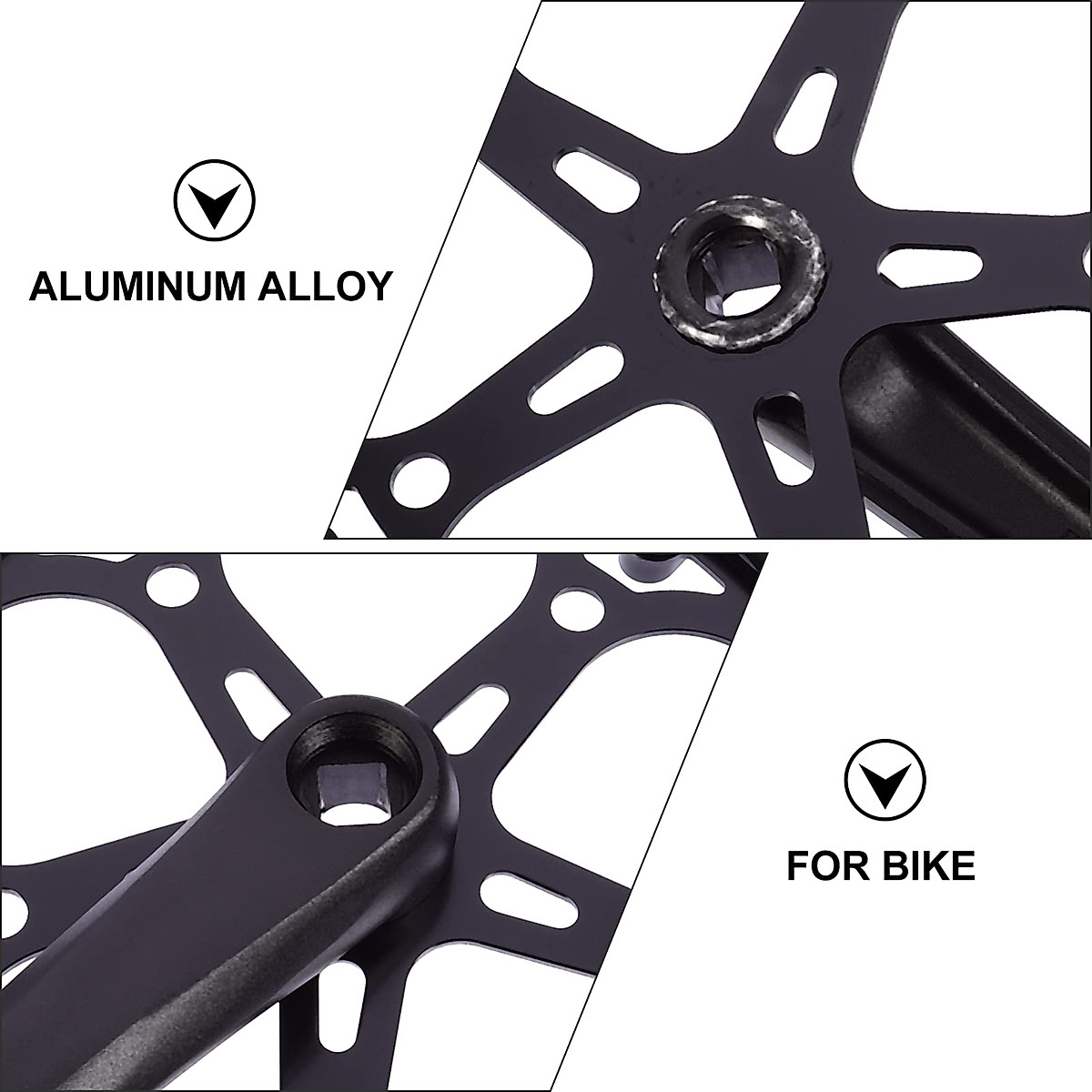 BESPORTBLE Single Crankset MTB Crankset 52T 170mm Crank Arm Mountain Bike Crankset for Single Bike, Road Bicycle, Fixed Gear