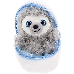 Made By Aliens Snowball Stuffed Surprise Zip Up Stuffed Animal – 6 inch Cute & Soft Plush Animal Toy – Perfect for Friends and Family All Ages Christmas Thanksgiving (Sloth)