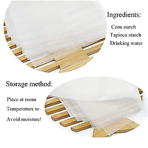 50 Count Edible Rectangle Rice and Wafer Paper,9x12.6 inches for candy packaging or food decoration