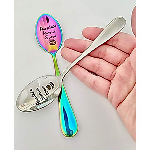 Custom Engraved kids name Nutella spoon Dinnerware Utensil Party Gift