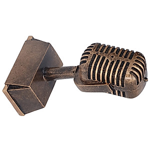 Award Trophies, 6.5in Music Award Trophy Synthetic Resin Decorative Microphone Tabletop Ornament for Home Singing Competition, Party Celebrations