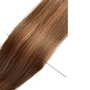 Clip in Hair Extensions, Chocolate Brown to Auburn Clip in Hair Extensions Real Human Hair Clip ins, 18 Inch 7 Pieces 70G Double Weft Straight Remy Human Hair Clip in Extensions