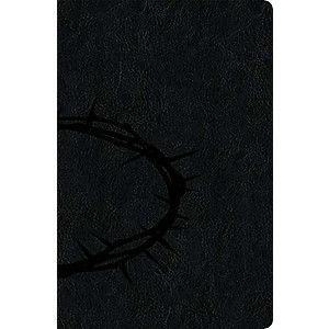 Premium Value Slimline Bible Large Print NLT, Crown (LeatherLike, Onyx)