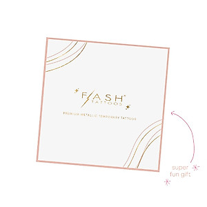 STARRY ARC set of 10 premium metallic gold temporary face Flash Tattoos - Stars | Eye shimmer | Face glitter