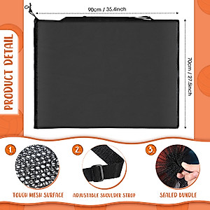 3 Pcs Extra Large Mesh Bag Soccer Ball Bag with Adjustable Shoulder Strap Drawstring Sports Ball Bag Storage Ball Net Bag Sports Equipment Bag for Beach Gym Basketball, 35.4 x 27.5 Inch (Black)