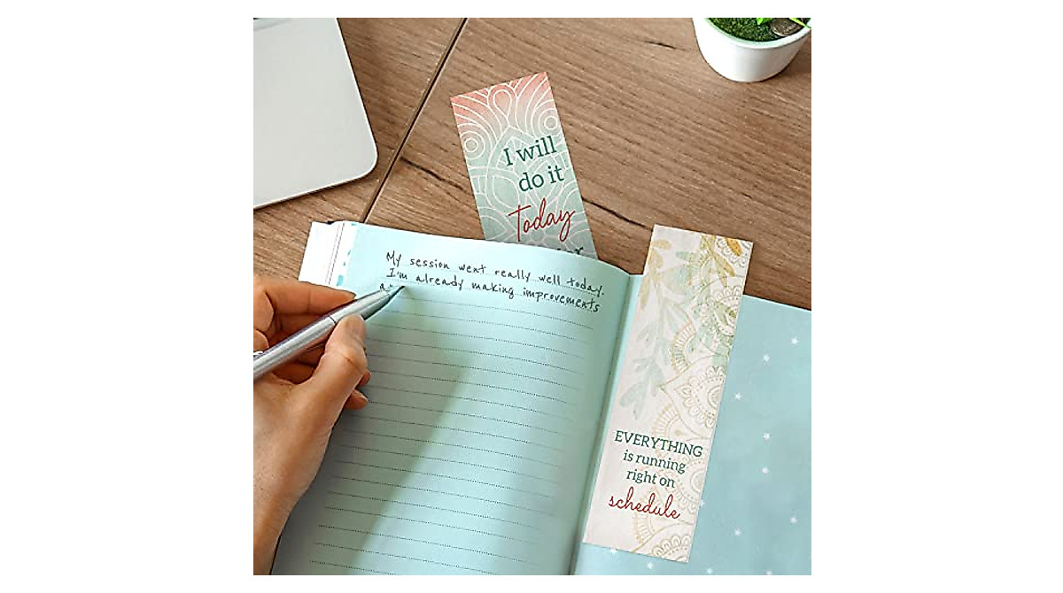 Motivational Bookmarks Set - 24 Bright Uplifting Quotes for Readers