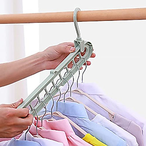 6 Packs of Hangers Space Saving for clothes, Small Space Saving, Magic Hanger Organizer, Shirt Organizer for Closet, Dress Organizer with 9 Holes for Closet Storage,Multi-Purpose Plastic Magic Hangers