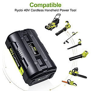 JGSPJ Battery Replacement for Ryobi 40V Battery OP4040 OP4026 OP4030 OP4050 OP4060A 6.5Ah 40V Lithium Ion Tool Batteries
