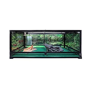 Carolina Custom Cages Tempered Glass Terrarium for Lizard, Extra-Long, 48Lx18Dx18H, Easy Assembly