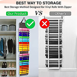 48 compartments Vinyl Storage Organizer, detacheable with Zipper, Wall Organizer, Office Organizer, Closet Organizer and Storage, Dark grey