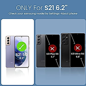 NEWDERY Galaxy S21 Battery Case Qi Wireless Charging Compatible, 4800mAh Extended Power Case Slim Protective Portable Charger Case Rechargeable for Samsung Regular S21 5G -6.2inch Black