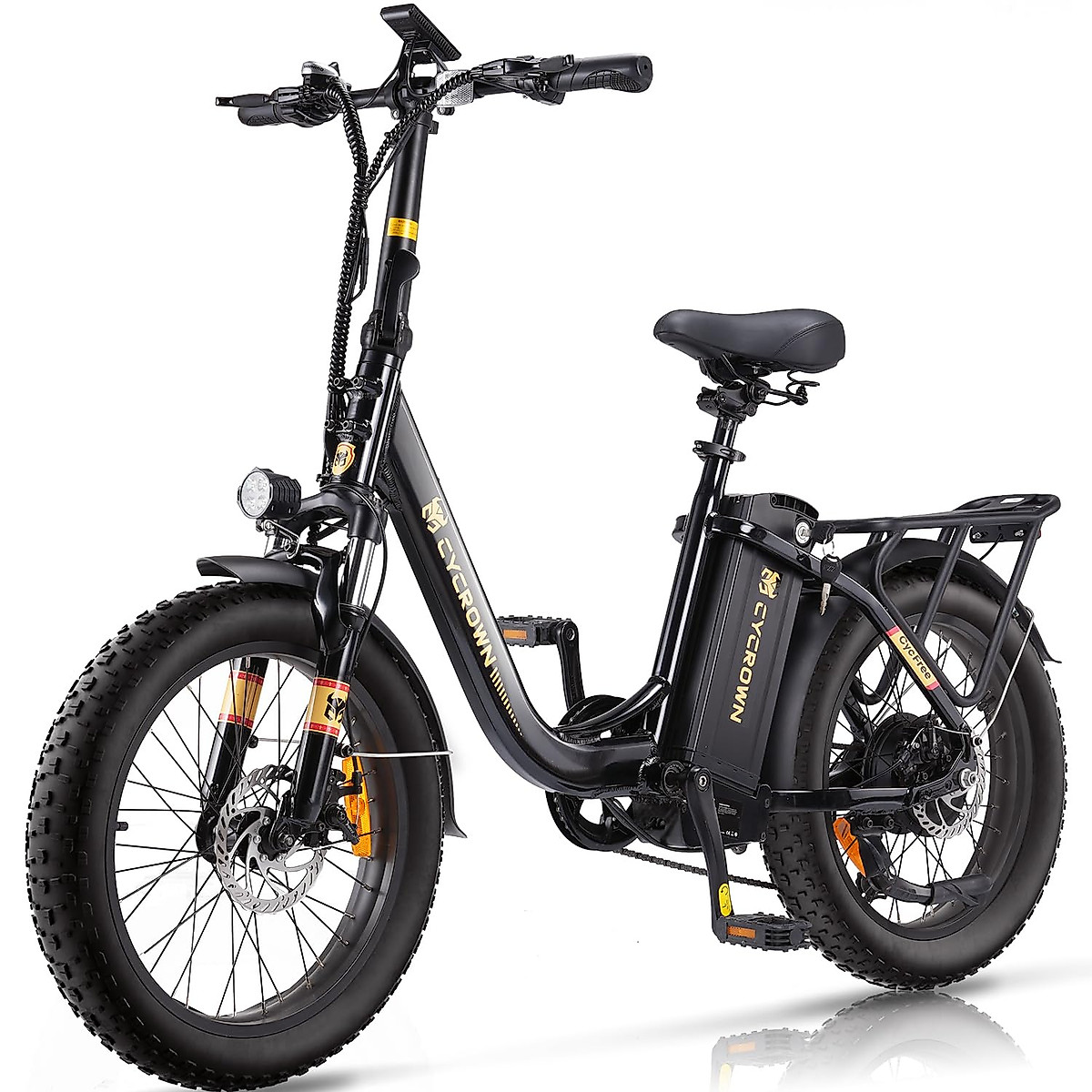 CYCROWN CycFree Electric Bike for Adults,1000W Peak Motor Ebike with 48V 15.6Ah Removable Battery up to 75+Miles & 20MPH Commuter Electric Bicycle, 20" Fat Tire All-Terrain Step-Thru 7-Speed E Bike