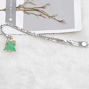MYOSPARK Frog Bookmark Frogs Lover Gift Animal Bookmarks Gifts for Book Lovers Inspirational Gifts for Kids (Frog Bookmark)
