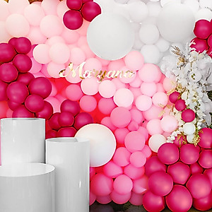 Civaner 168 Pack Balloon Garland Arch Kit Latex Balloon Different Sizes 18/10/5 Inch Balloons Wall Decor for Wedding Birthday Party(Gradient Pink)