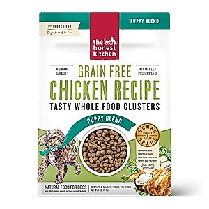 The Honest Kitchen Whole Food Clusters Puppy Grain Free Chicken Dry Dog Food, 1 lb Bag