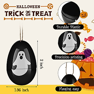 24 Pieces Halloween Easter Eggs Halloween Party Plastic Fillable Egg Container Halloween Egg Scavenger Hunt for Trick or Treating Candy Mini Package Treat Container Boxes Halloween Party Supplies