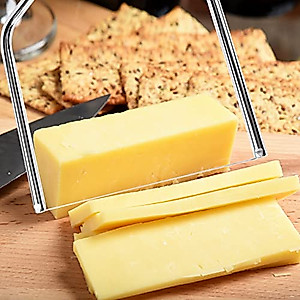 WXJ13 3 Pcs Cheese Cutter Butter Slicer Divider Stainless Steel Cheese Slicer With Cord Kitchen Slicing Knife for Bread Cake Cheese Butter Cutting