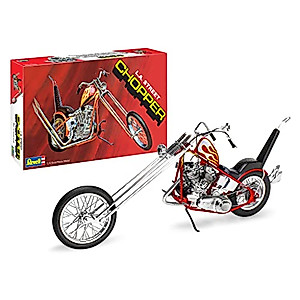 Revell 17326 L.A. Street Chopper 1:8 Scale 107-Piece Skill Level 5 Model Motorcycle Bike Building Kit,White