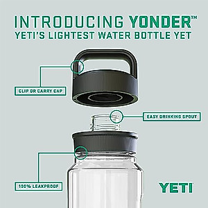 YETI Yonder 750 ml/25 oz Water Bottle with Yonder Chug Cap, Clear