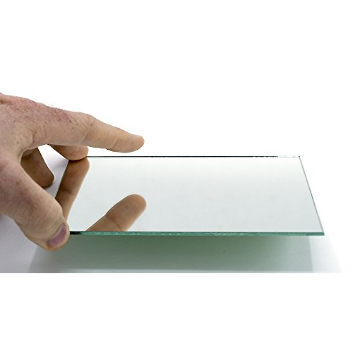 10 Pack Rectangular Plano Glass Mirror, 6" x 4" - 2mm Thick Approx. - Eisco Labs