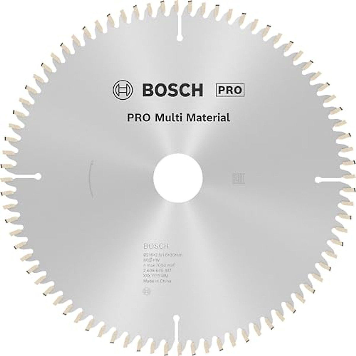 Bosch 2608640447 Circular Saw Blade "Multi Material" Mub 8.5inx30mm 80T