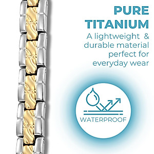 Willis Judd Womens Titanium Magnetic Therapy Bracelet for Arthritis Pain Relief Size Adjusting Tool and Gift Box Included