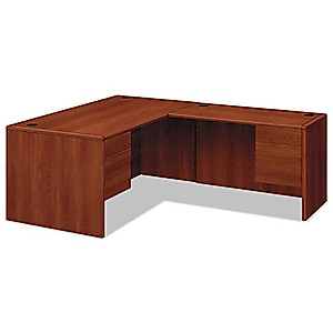 HON 10784Lco 10700 Series L 3/4 Left Pedestal, 66W X 30D X 29 1/2H, Cognac