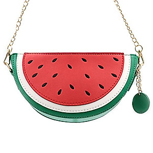 QiMing Watermelon CrossBody Purse Bag,PU Phone Shoulder Wallet for Women Girl