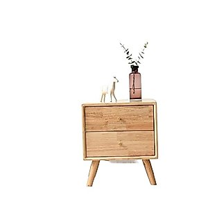 HIGOH Bedside Table Nightstand Simple Bedroom cabinets Come with Mini lockers (Color : 2)