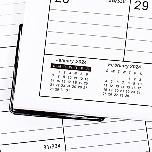 Desk Calendar 2023-2024 - 2023-2024 Desk Calendar, July 2023 - December 2024, 18 Monthly Desk/Wall Calendar 2-in-1,16.8" x 12", Thick Paper with Corner Protectors, Large Ruled Blocks - Classic Black