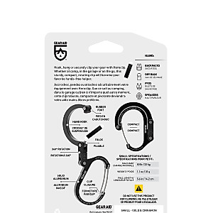 GEAR AID HEROCLIP Carabiner Clip and Hook (Small) for Purse, Stroller, and Backpack, Gold & Cinnamon